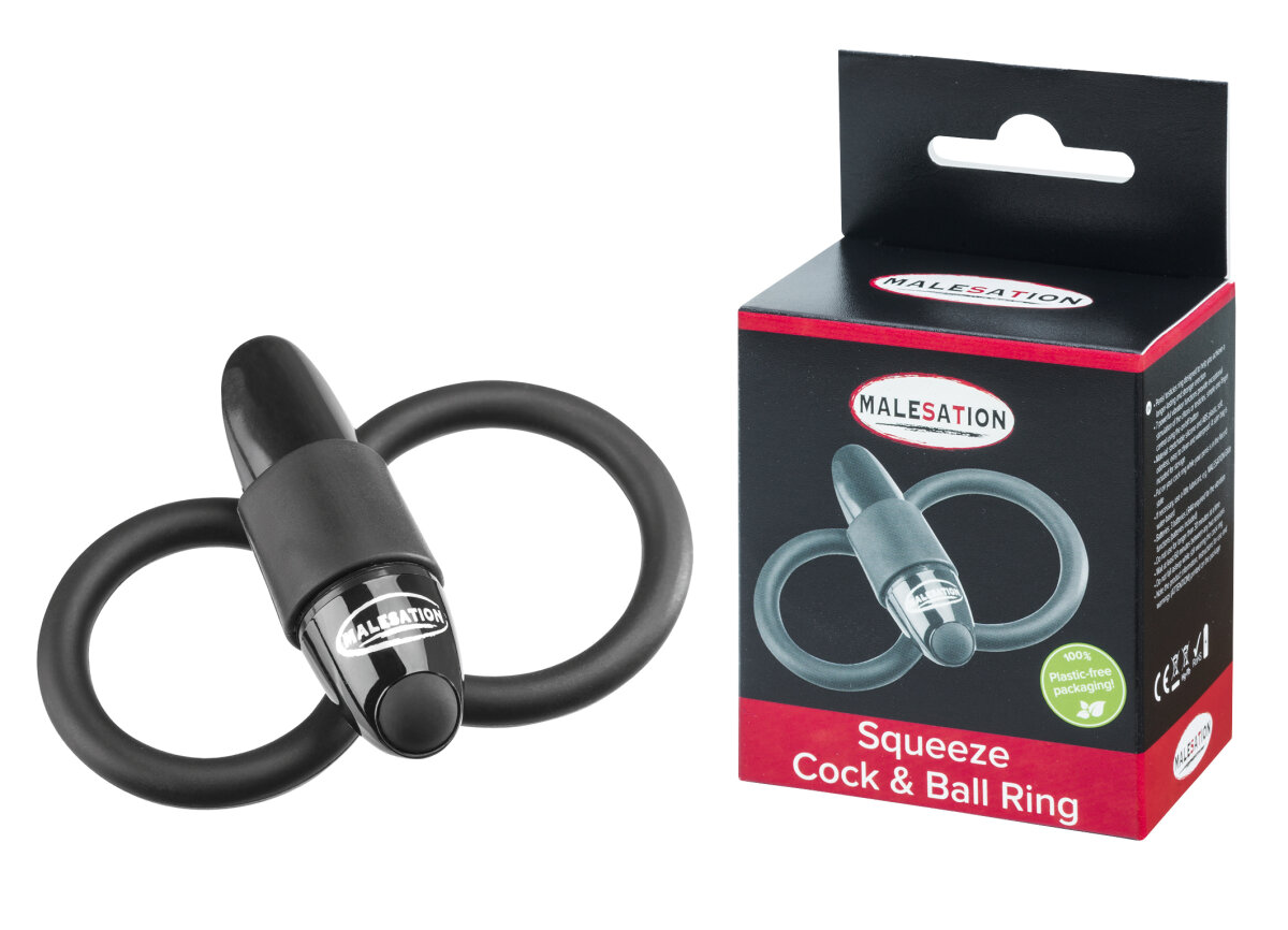 MALESATION Squeeze Cock & Ball Ring (with vibration), 29,80